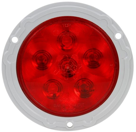 Truck-Lite Super 44 LED Red Round 6 Diode Stop Turn Tail Gray Flange ...