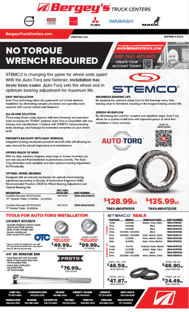 Parts Managers Specials - Bergey's Truck Centers